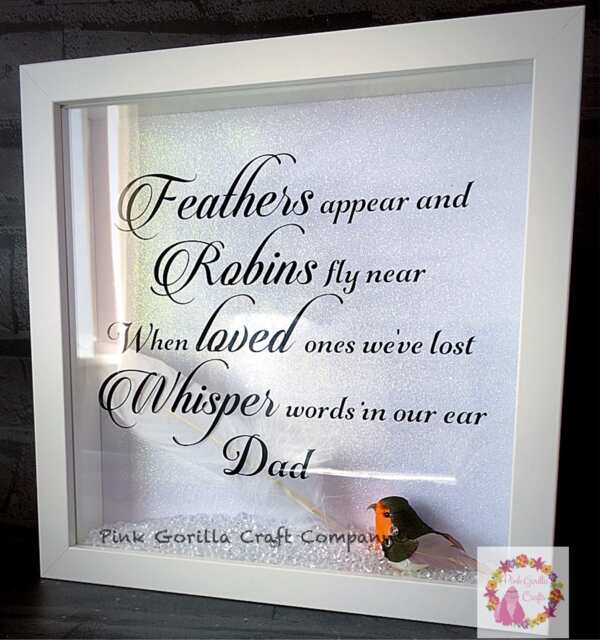 Remembrance Frame, Robin in Memory, Memorial, Personalised Memory Gift ...
