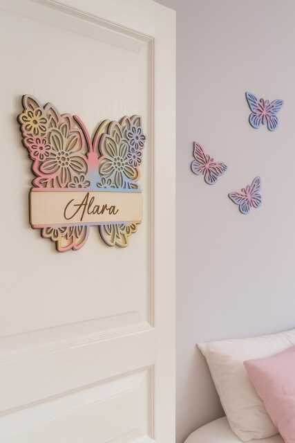 Personalized Wooden Butterfly Name Plaque For Wall Or Door by Etsy ...