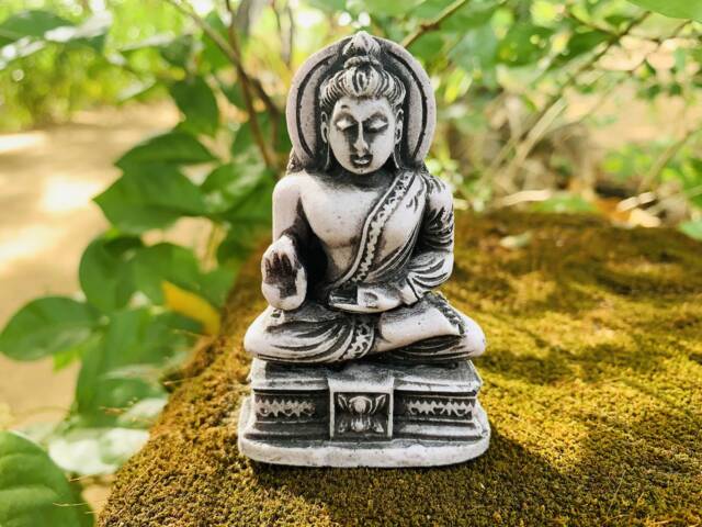 Lord Buddha Statue Meditating Zen Small Stone Sculpture Seated ...