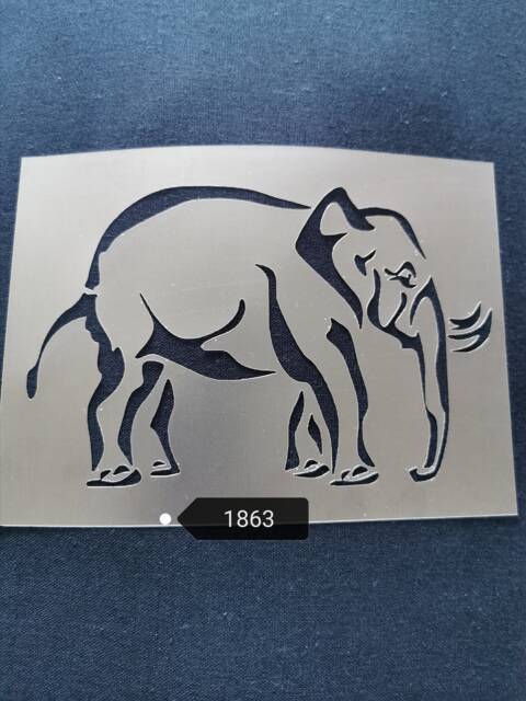 No1863 Elephant Stencil, Flexible, Reusable, 125Mic, Wall Decor, Home ...
