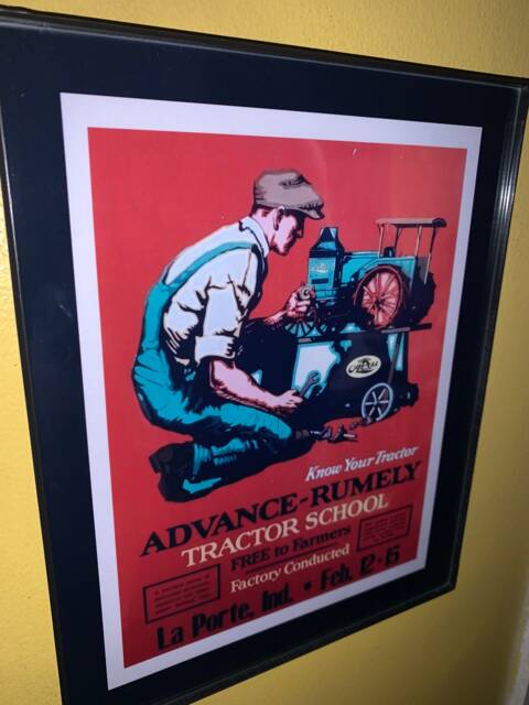 Rumely Farm Tractor School Barn Farmer Garage Bar Framed Advertising ...