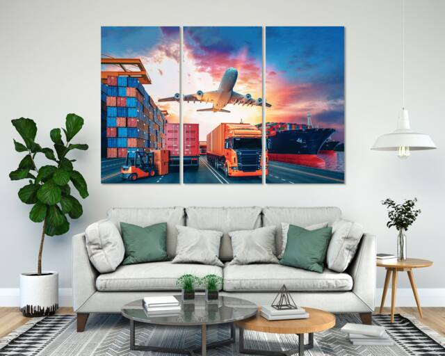 Transportation & Logistics Art Decor For Wall, Logistic Transports ...