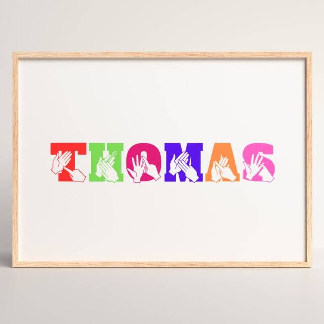 Bsl Print, British Sign Language Print, Name in Bsl, Deaf Aware ...