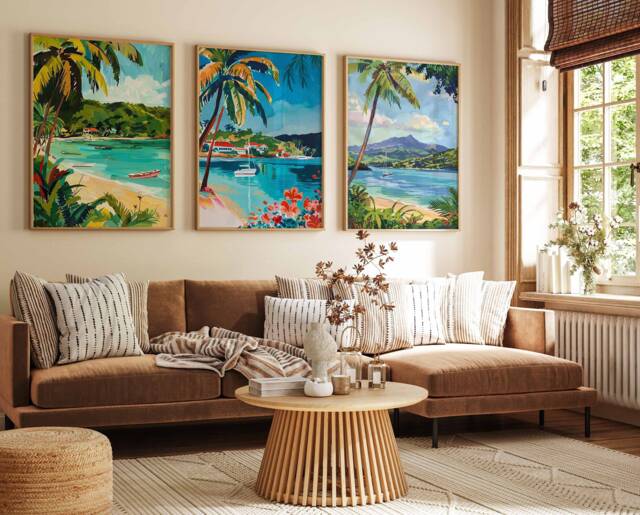 Set Of 3 Suva Poster Set, Travel Prints, Fiji Art, Fijian Decor, Asian ...