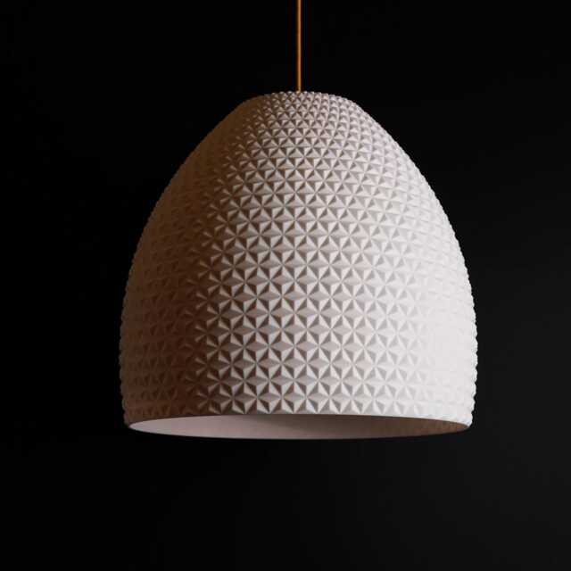 Ceiling Light - White Modern Geometric Contemporary [Geodome] 100% ...