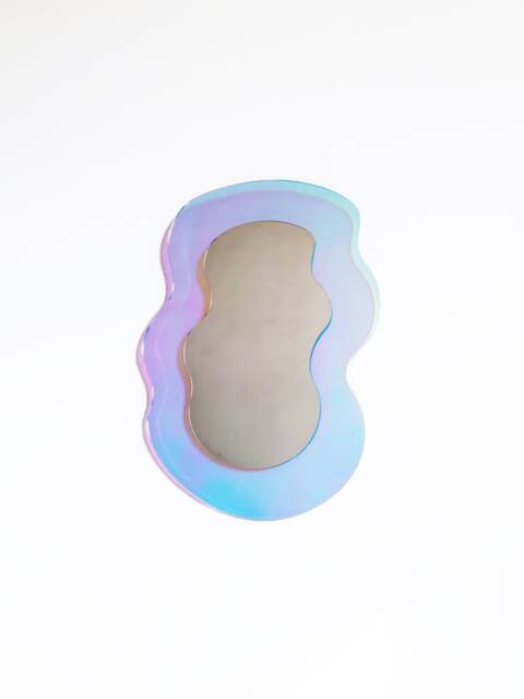 The Wave Reflector - Wavy Acrylic Mirror Wiggly Amorphic Retro Object ...