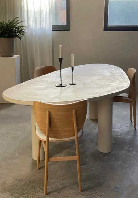 Solid Concrete Stone Organic Irregular Shape Dining Table by Etsy ...