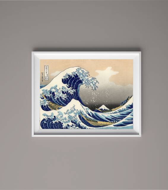 The Great Wave Off Kanagawa - Japanese Art Prints Vintage Sizes A5 A4 ...