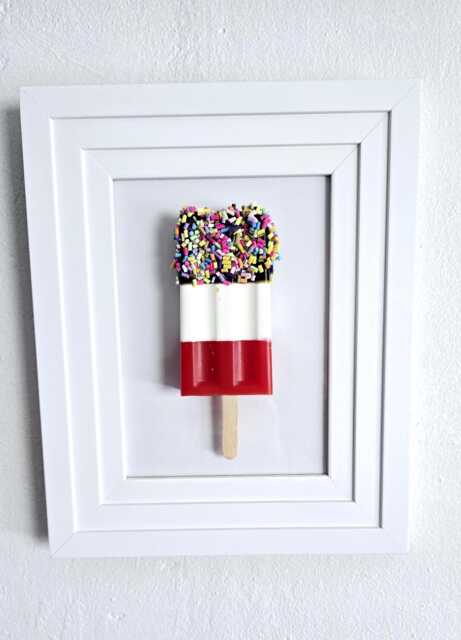 Colourful Fab Pop Art 3D Popsicle With Sprinkles - Resin Wall Art Epoxy ...