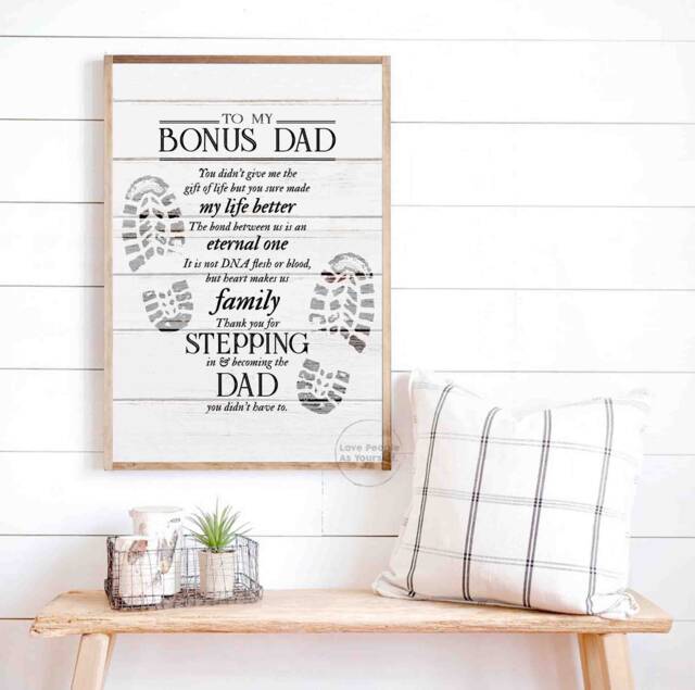 Bonus Dad Step Print Poster, Fathers Day Gift, Thank You Printable ...