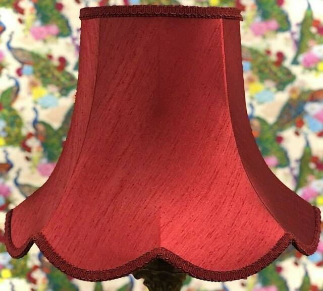 Burgundy Red Modern Fabric Lampshade For Bedside Table Floor Standard ...