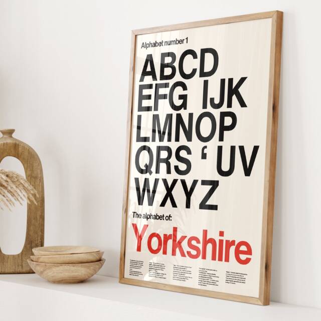 Yorkshire Alphabet, Home Decor, Wall Art, Helvetica, Quotes, Poster ...
