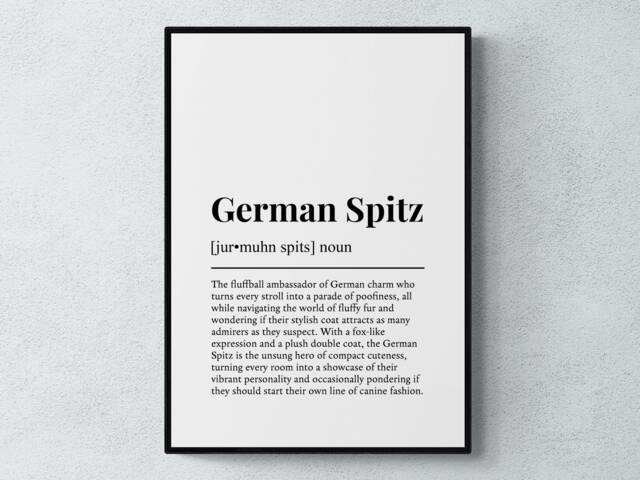 German Spitz Funny Definition Dog Wall Art Print by Etsy | ufurnish.com