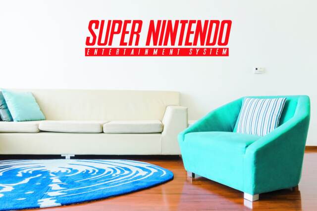 Nintendo Super Snes Wall Art Logo Sticker Decal by Etsy | ufurnish.com