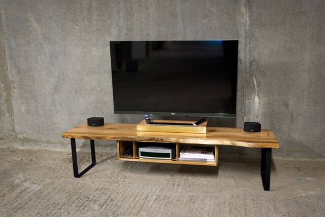 Oak Tv Stand- Media Unit - Live Edge Koda by Etsy | ufurnish.com