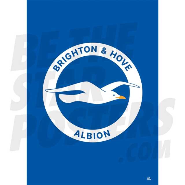 Brighton & Hove Albion Fc Crest Poster - Officially Licensed Product by ...