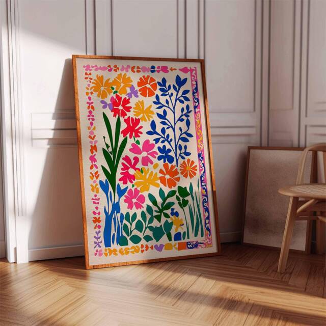 Vintage Mexican Poster, Prints, Decor, Traditional Latin Floral Print ...