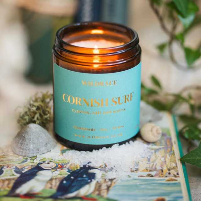 Cornish Surf Candle - Coastal Soy Ocean Salt & Driftwood Scent Beach ...