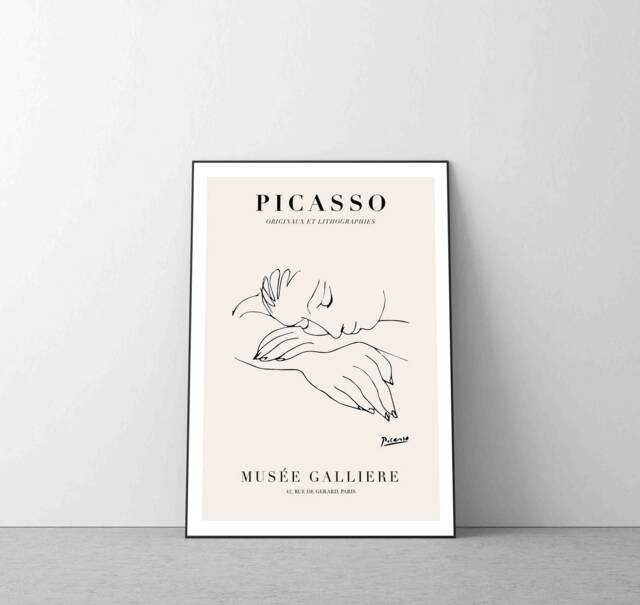 Pablo Picasso Sleeping Resting Woman, Vintage Minimalist Line Drawing ...