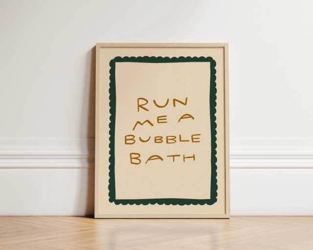 Bubble Bath Print, Print Wall Art, Bathroom Home Decor, Eclectic ...