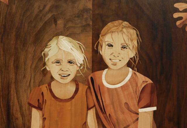 Handmade Wooden Marquetry Portrait Custom Inlay Family Painting by Etsy ...