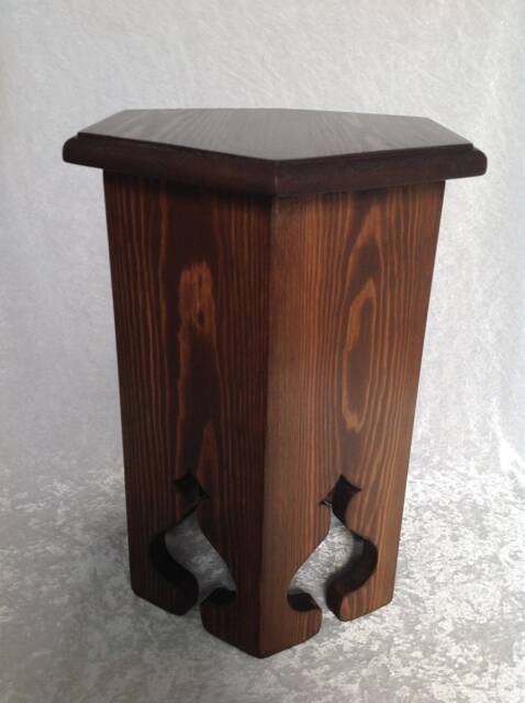 Moroccan Style Hand Made Hexagonal Display Table With Gothic Closed ...