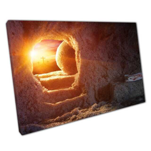 Easter Resurrection Sunrise Wall Art Empty Tomb Canvas Print ...
