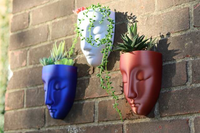 Modern Woman Face Planter Hanging Garden Wall Art by Etsy | ufurnish.com
