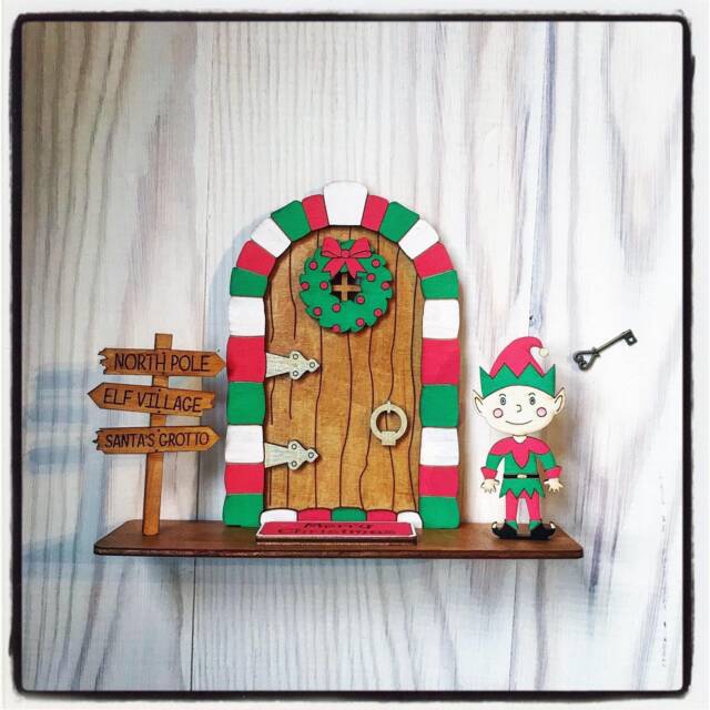 Wooden Christmas Elf Fairy Door On A Stand by Etsy | ufurnish.com
