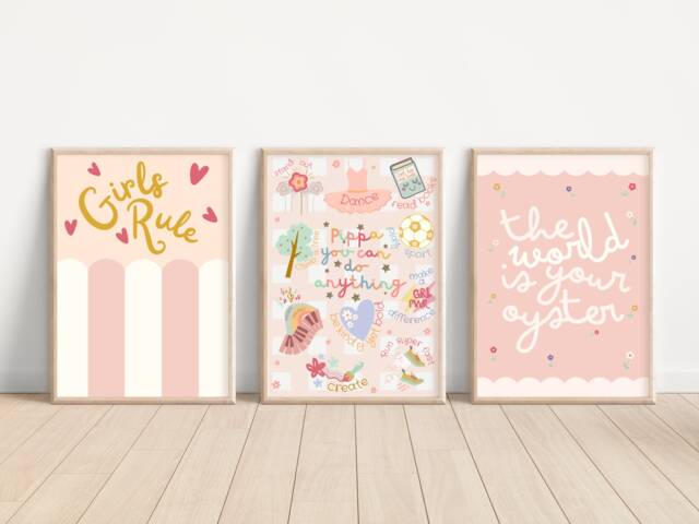 Personalised Girls, You Can Do Anything Prints. Positive Affirmation ...