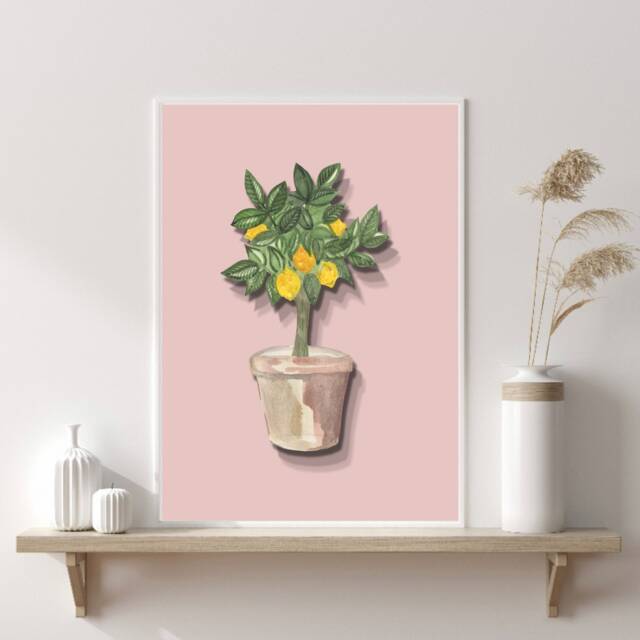 Lemon Tree Prints, Art, Art Modern Kitchen Print, Home Decor Gift Ideas ...