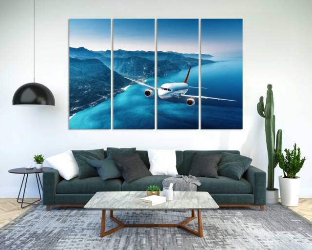 Decor For Wall With Aircraft Picture, Passenger Plane Art Wall ...
