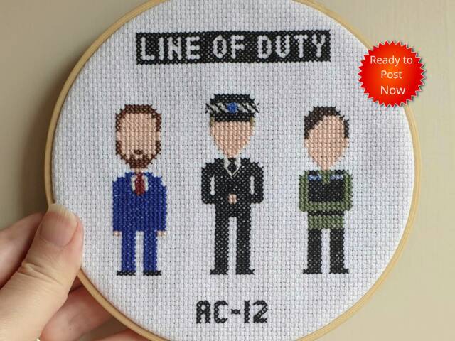 Line Of Duty Ac12 Portrait, Steve Arnott, Kate Fleming, Ted Hastings, Tv Wall Art, Police Gift ...