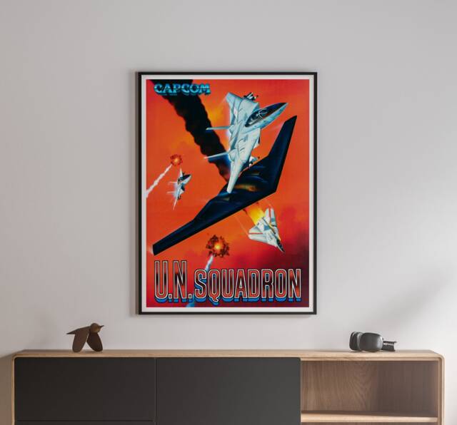 U.n. Squadron 1989 Retro Arcade Snes Video Game Poster 18 X 24 Inches ...