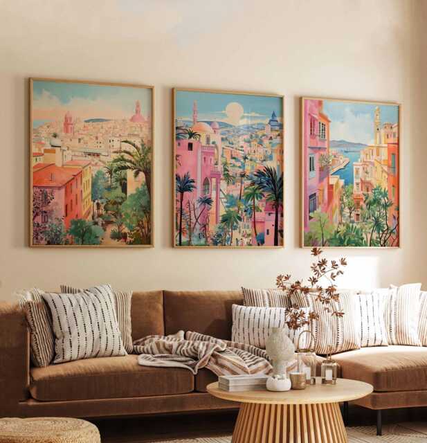 Set Of 3 Beirut Posters, Prints, Travel Wall Art Set, City Lebanon ...
