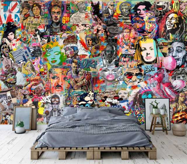 Pop Art Customizable Street Graffiti Poster Mural Modern Urban Style ...