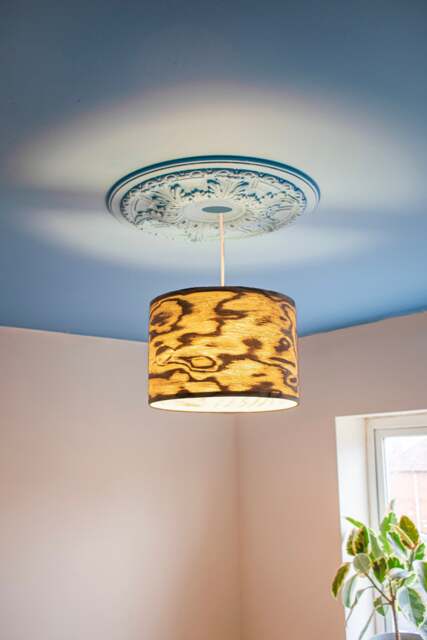 30cm Modern Abstract Pattern Wooden Ceiling Pendant Lampshade in Grey ...