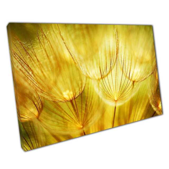 Ethereal Dandelion Abstract Canvas Print - Soft Yellow Spring Floral ...