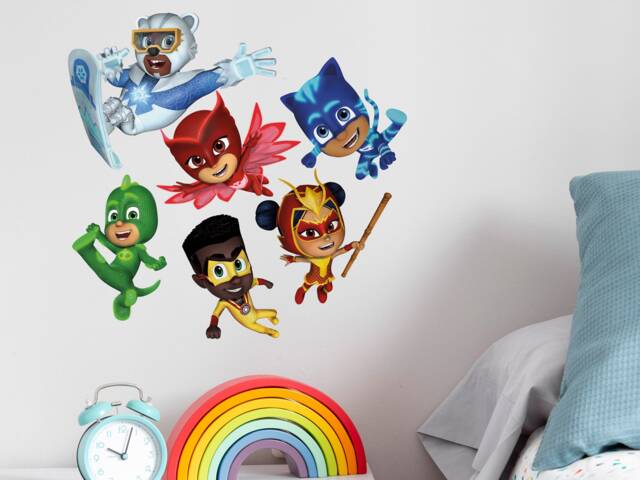 Pj Masks Hero Group Wall Sticker, Decal, Pj Themed Bedroom, Masks Room ...