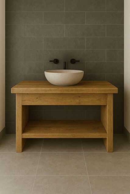 Rustic Washstand Chunky Solid Wood Vanity Unit by Etsy | ufurnish.com