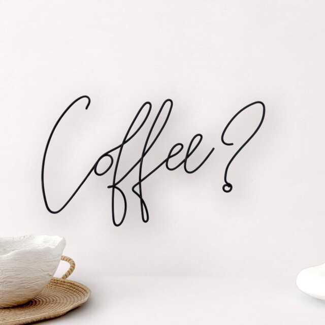 Handcrafted Coffee Wire Wall Art - Kitchen Sign by Etsy | ufurnish.com