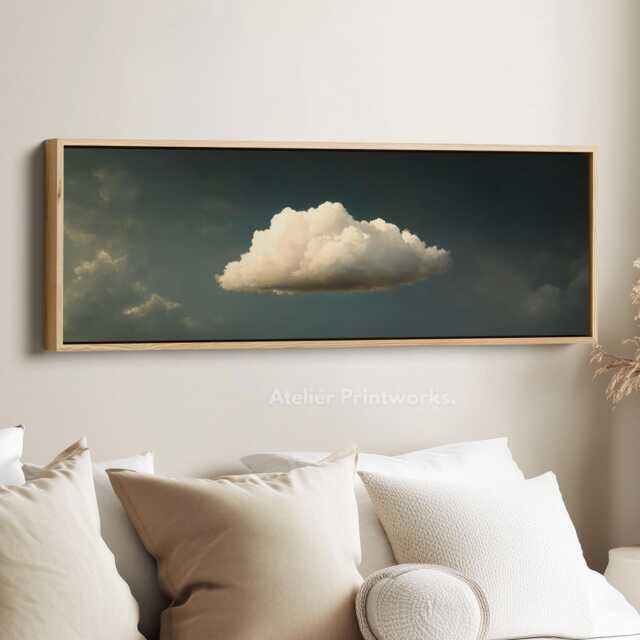 Cloud Canvas Artwork Long Narrow Wall Art, Horizontal Wall Art ...
