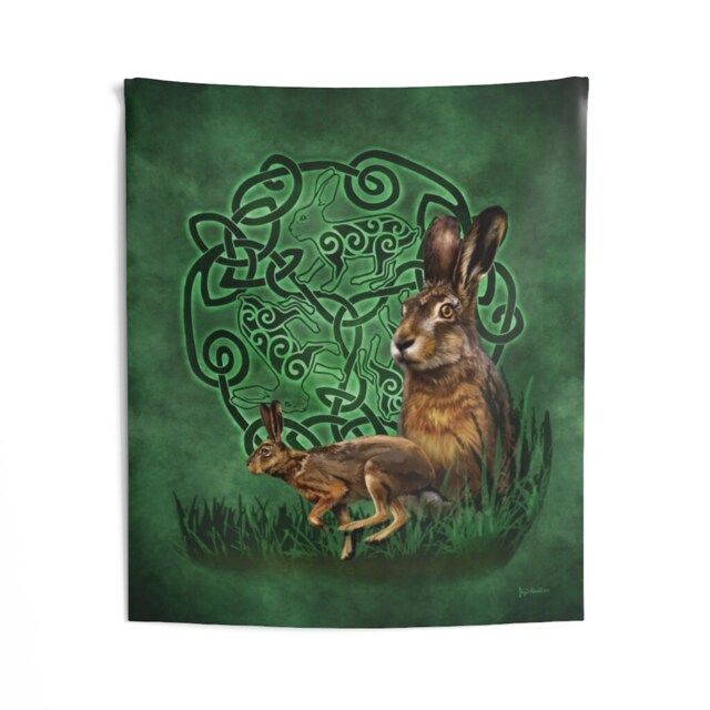 Wall Tapestry - Decor Art Celtic Hare Rabbit Bunny Animal Spirit Guide ...