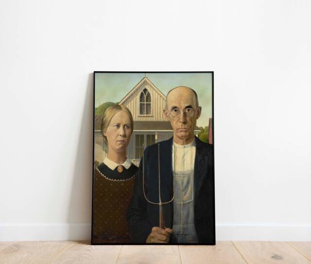 Grant Wood American Gothic Print Poster by Etsy | ufurnish.com