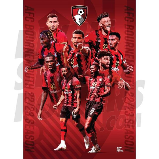 Afc Bournemouth 22/23 Squad Player Montage Poster - Officially Licensed ...