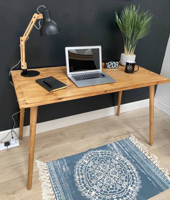Solid Wood Desk - Krud B1 Scandinavian Style Scandi Writing Desk V2 by ...