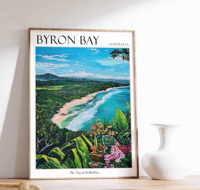 Byron Bay Poster, Australia Travel Print, Australian Decor, Oceania ...