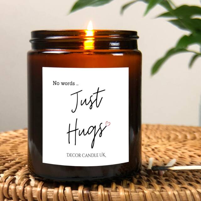 Sympathy Candle, Loving Memory No Words Just Hugs, Remembrance Gift ...