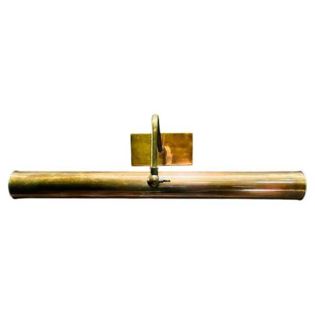 Solid Brass Picture Light - Vintage Style, Raw Brass Wall Light Fixture ...