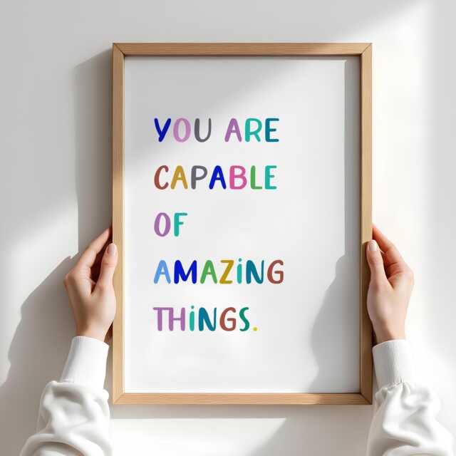 You Are Capable Of Amazing Things Print Home Decor Wall Art by Etsy ...